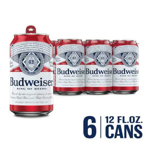Budweiser Bud Lager Beer Can 6-Pack – H ST LIQUORS